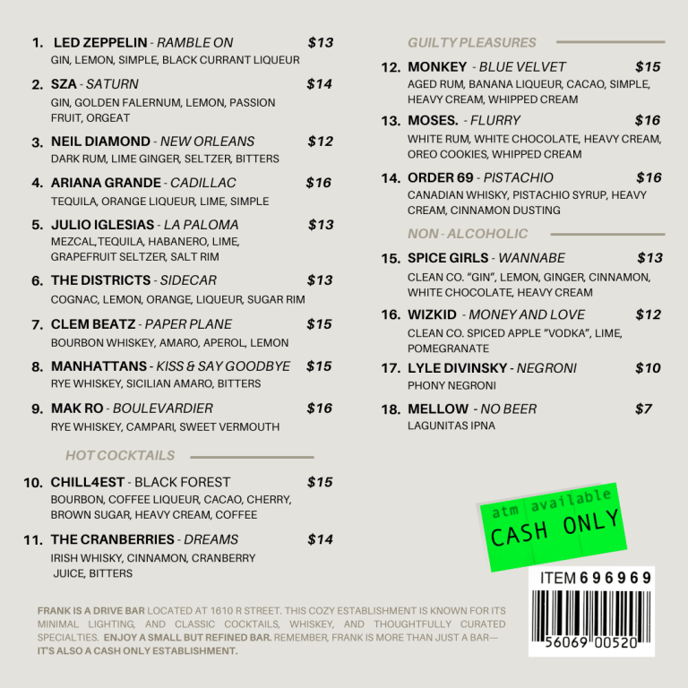 Frank Bar Sacramento – Located in the Ice Blocks // across from Device ...